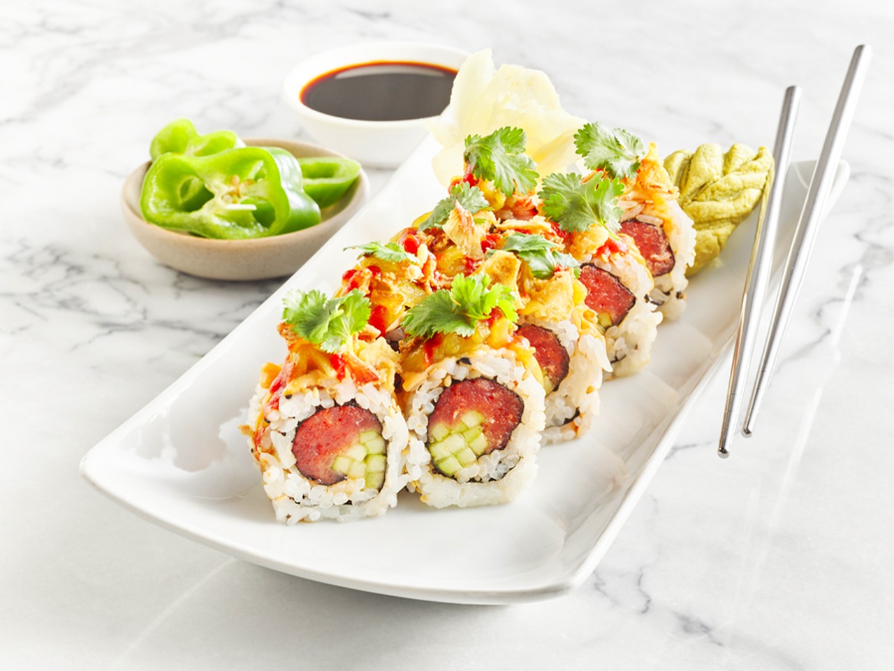 Crunchy Hatch® Chile Tuna Roll - Hissho Sushi